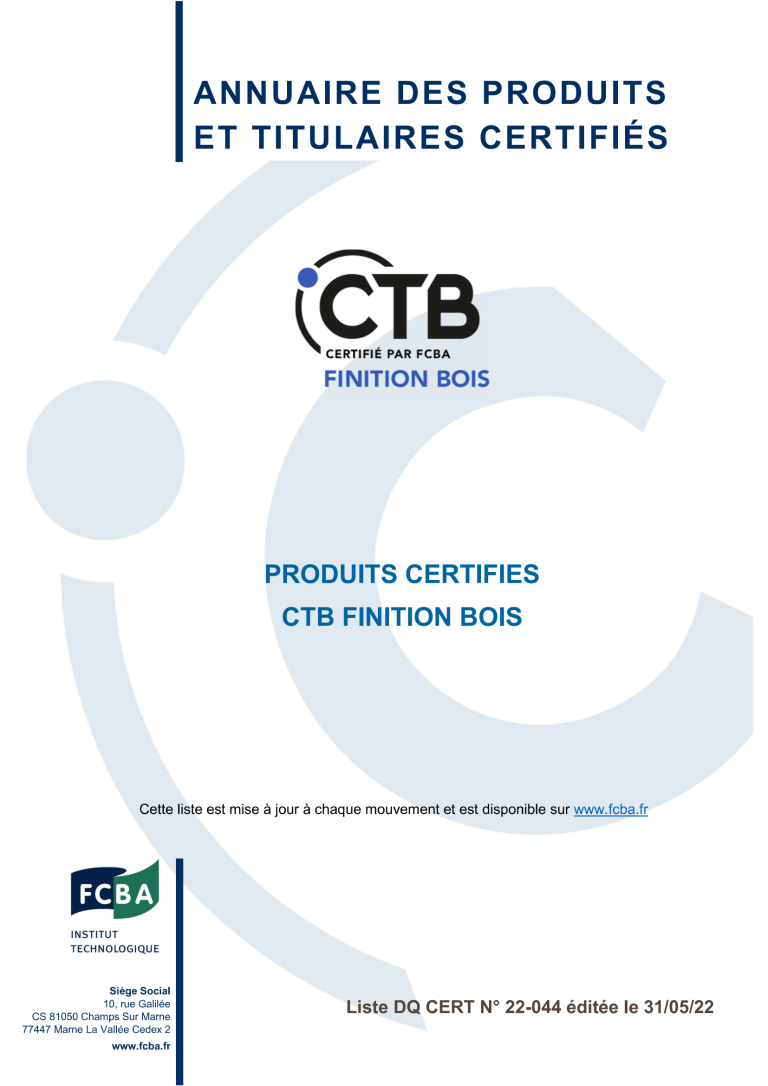 CTB Finition bois – Des bois préservés pour durer